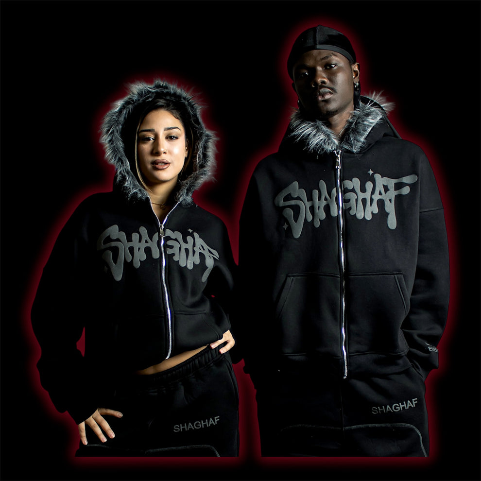 E- Shaghaf Black Tracksuit – Puff Edition
